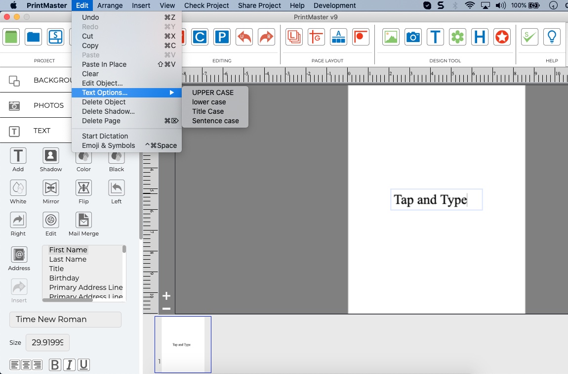 Text - PrintMaster v9 Userguide